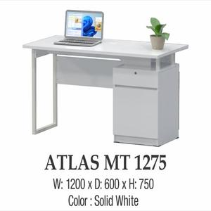 Jual MATKENS MEJA BELAJAR MEJA KANTOR KERJA WHITE ATLAS MT-1275 ...