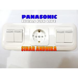 Jual ready SAKLAR SERI KECIL+STOP KONTAK (CP)+SERI KECIL PANASONIC WEJ ...