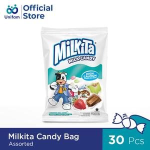 Jual PERMEN SUSU ANEKA RASA MILKITA MILK CANDY ASSORTED 120 g / 30 pcs ...