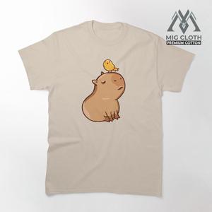 Jual Kaos Masbro Capybara with his bird friend 286 - S - Jakarta ...