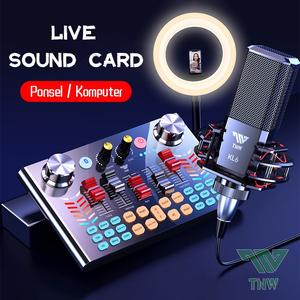 Jual TNW-V18 Sound Card Bluetooth Live Mixer untuk Live streaming ...