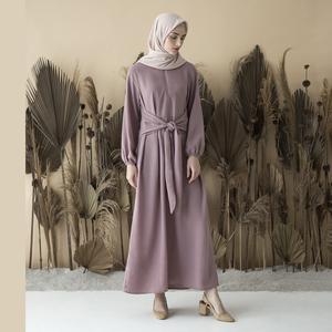 Jual READY Rara by AskaLabel - Gamis panjang crepe warna ungu lilac dgn ...
