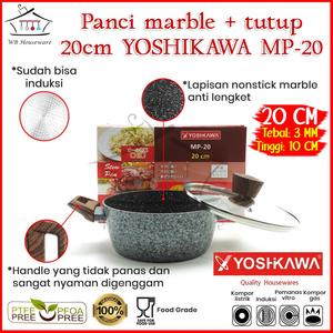 Jual Panci Marble 20Cm + Tutup Kaca Anti Lengket Yoshikawa Mp-20 - Kota ...