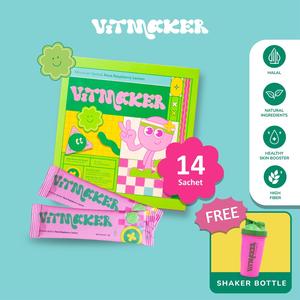 Jual [BOX] Vitmaker Fiber Collagen Drink Minuman Serbuk Rasa Raspberry ...