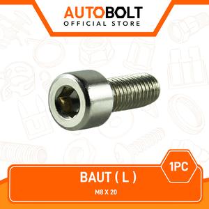 Jual Baut L M8x20 8x20 8 x 20 M8 Kunci K 5 P Pitch 1.25 Baud Bolt ...