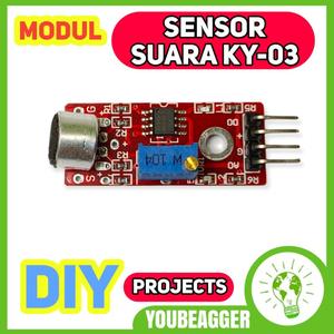 Jual Modul Sensor deteksi suara KY-03 untuk project lampu tepuk dan ...