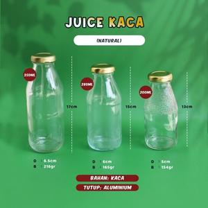 Jual BOTOL JUS KACA - BOTOL JUS BULAT KACA - UKURAN 200ML, 280ML ...