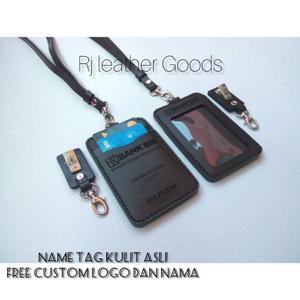 Jual NAME TAG BANK BRI / ID CARD HOLDER FREE CUSTOM NAME TAG KULIT ...