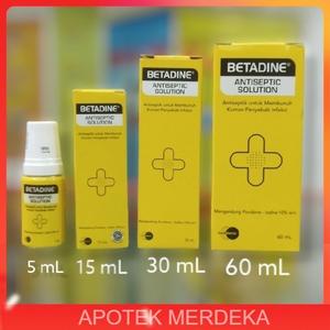 Jual betadine antiseptic solution / betadin obat merah antiseptil luka ...