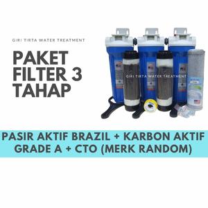 Jual Paket Filter Air Sumur/Air PDAM komplit set - 3 tahap - Blue, 3/4 ...