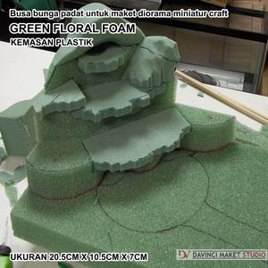 Jual Busa Gabus Bunga Tanaman Padat Maket Diorama - Green Floral Foam ...