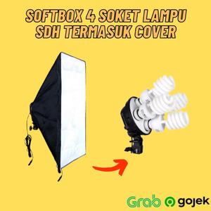 Jual Softbox 4 Soket Lampu 50x70cm Payung Reflektor Fotografi Lighting E27 - Socket Only - Kab ...