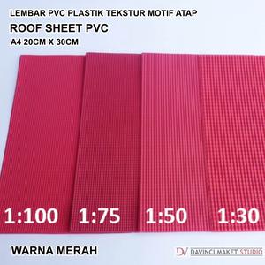 Jual Miniatur Atap Genteng Merah Plastik PVC Tekstur Bahan Maket ...