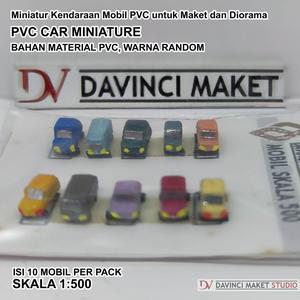 Jual Miniatur Mobil PVC Maket - PVC Car Skala 1:400 1:500 Warna Random ...