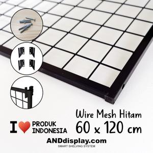 Jual WIREMESH 60X120CM + H5 WALL HITAM KAWAT RAM DINDING WIRE GRID ...