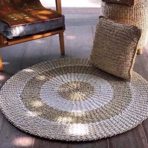 Promo KARPET RUG ANYAMAN SEAGRAS 120CM / TIKAR BULAT ANYAMAN SEAGRASS ...