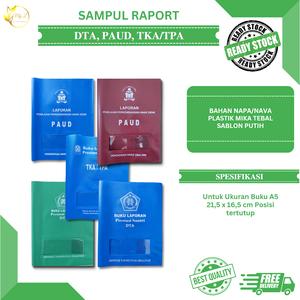Promo Sampul Raport DTA, PAUD, TKA TPA Ukuran A5 Cover Bahan NAVA Tebal - PAUD, Biru - Kab ...