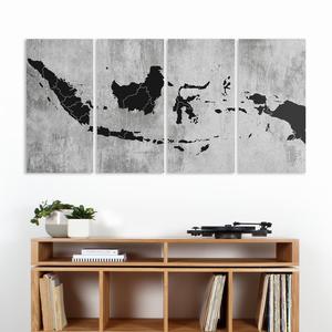 Jual Hiasan Dinding Desain Peta Indonesia World Map Vintage Untuk Kamar ...