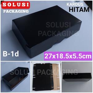 Jual kt kardus kotak b-1 hitam polos karton box hampers dus kaos ...