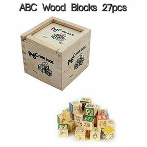 Jual MT142 Abc Box - Wood Blocks 27pcs Balok Kayu Kubus Huruf Angka ...