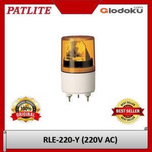 Jual PATLITE LAMP ROTATING RLE-220-Y (220V AC) NO BUZZER, AMBER ...
