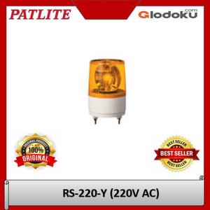Jual PATLITE REVOLVING WARNING LIGHT RS-220-Y (220V AC), AMBER COLOR ...