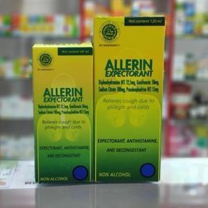 Jual allerin expectorant sirup / obat batuk berdahak dan pilek - 120 ml ...