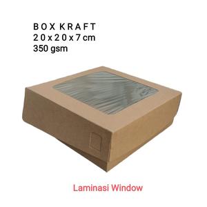 Jual kt box kraft alas 20x20 window dus kertas coklat laminasi ...
