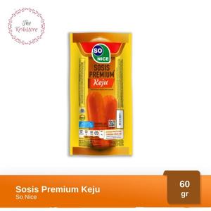 Jual SO NICE Sosis Premium Cheese Single Sausage Keju Siap Makan 60 gr ...