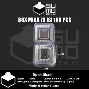 Jual Box Mika Plastik 7a Isi 100pcs Wadah Mika Kotak Kecil - Kab