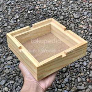 Jual Asbak Rokok Besar Ashtray Serat Kayu Alami Unik Premium Jati ...