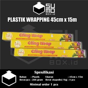 Jual Cling Wrap CHEFFY 45cm x 15m / plastik wrap makanan buah - Kab ...