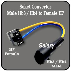 Jual Soket Lampu Converter - Male H11 HB3 HB4 to Female H7 H11 HB3 HB4 ...