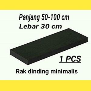 Promo rak dinding ambalan minimalis floating lebar 30 cm panjang 50-100 ...