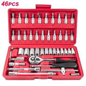 Jual Set Kunci Shock 1/4 Socket + Obeng Socket Set 46 Pcs - Kota ...