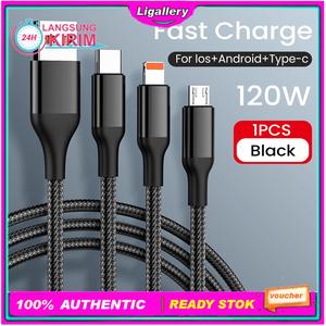 Jual Kabel Charger HP 3 IN 1 Fast Charging Kabel Cas Type C Micro USB ...