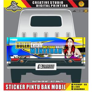 Jual Decal Racing Buat Bak Mobil / Decal Sticker Pintu Bak Pick Up L300 ...