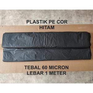 Jual Plastik Cor Hitam PE Meteran Tebal 60 Micron Packing Kantong ...