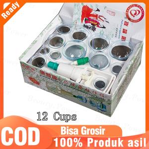 Jual Alat Kop Angin Bekam Isi 12 pcs Cupping Therapy Kit Lengkap Dengan ...