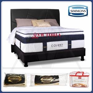 Jual Simmons Colony 140 160 180 200 Full Bed Set Fullset Springbed Only ...