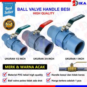 Jual Ball Valve PVC Gagang Besi 1/2 Inci / Stop Kran Pipa Ballvalve PVC - Jakarta Barat - Dicki ...