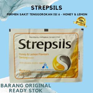 Jual Strepsils Permen Sakit Tenggorokan Sachet isi 6 - Honey & Lemon ...