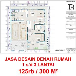 Jual Desain Denah Rumah Luas max 300M² Satuan Desain Arsitek - Jakarta ...