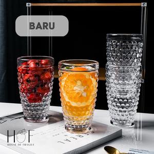 Jual BARU Gelas Estetik Model Bintik Gelas Kaca Vintage Cangkir Kaca ...