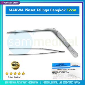 Jual MARWA Pinset Telinga Bengkok / Ear Dressing Forceps 12cm - Kota ...