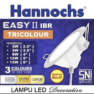 Jual Lampu Ceiling Bulat Led Tanam Plafon 9 Watt Hannochs Easy ...