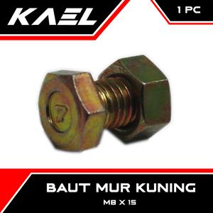 Promo Baut Mur Kuning M8 X 15 Baud Bolt Nut 8 x 15 - Kota Bandung ...