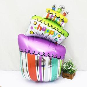 Jual Balon jumbo HBD Cake Colourfull 3 tier Happy birthday - Jakarta ...