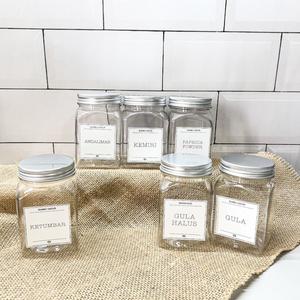 Jual Stiker KITCHEN Label BUMBU DAPUR 5x5cm DH Waterproof ARTDB - garam ...