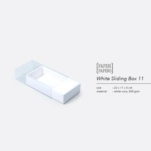 Jual White Sliding Box (22 x 11 x 5 cm) - Kotak Laci Putih Slide (5 Pcs ...